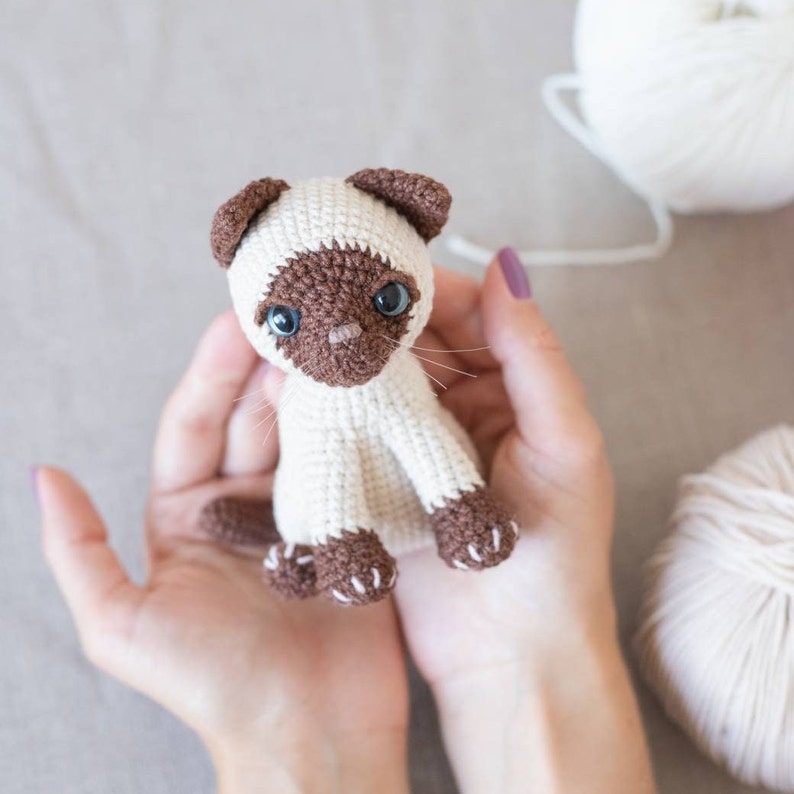 Siamese Cat Crochet Pattern Amigurumi Cat Pattern Crochet - Etsy