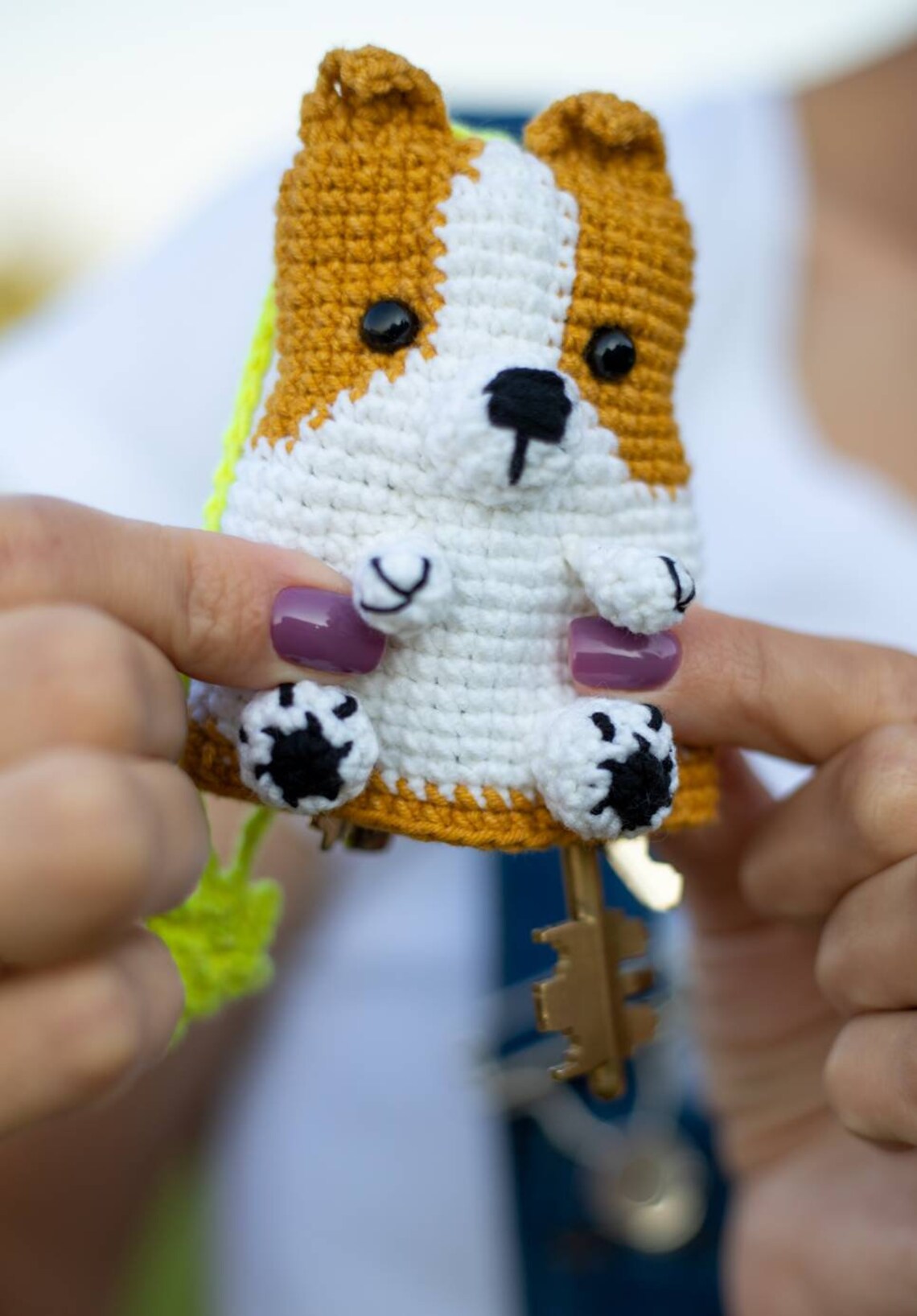 Crochet Key Cover Pattern Dog Key Holder Pattern Corgi Dog - Etsy