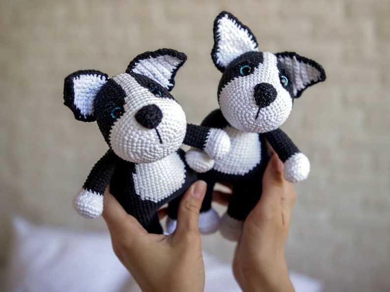 Crochet Dog Pattern Border Collie Dog Amigurumi Puppy - Etsy