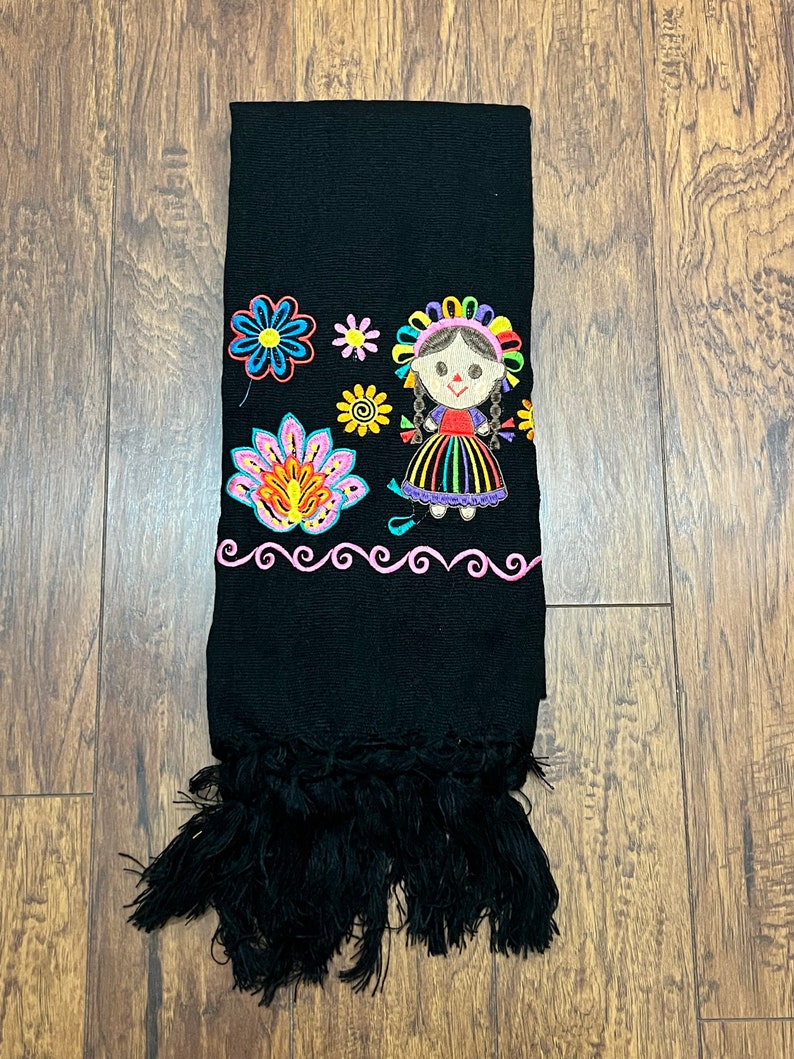 Mexican Rebozo Beautiful Shawl Wraps With Flowered Embroidery - Etsy