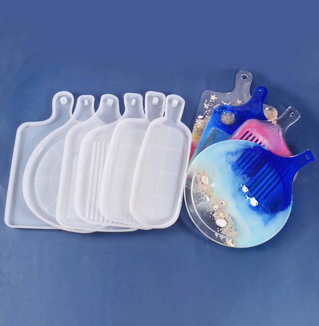5 Styles Table Tray Mold, Large Table Tray Mold, Coaster Mold, Serving ...