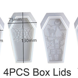 Vampire Coffin Storage Box Resin Mold, Jewelry Trinket Box Resin Mold ...