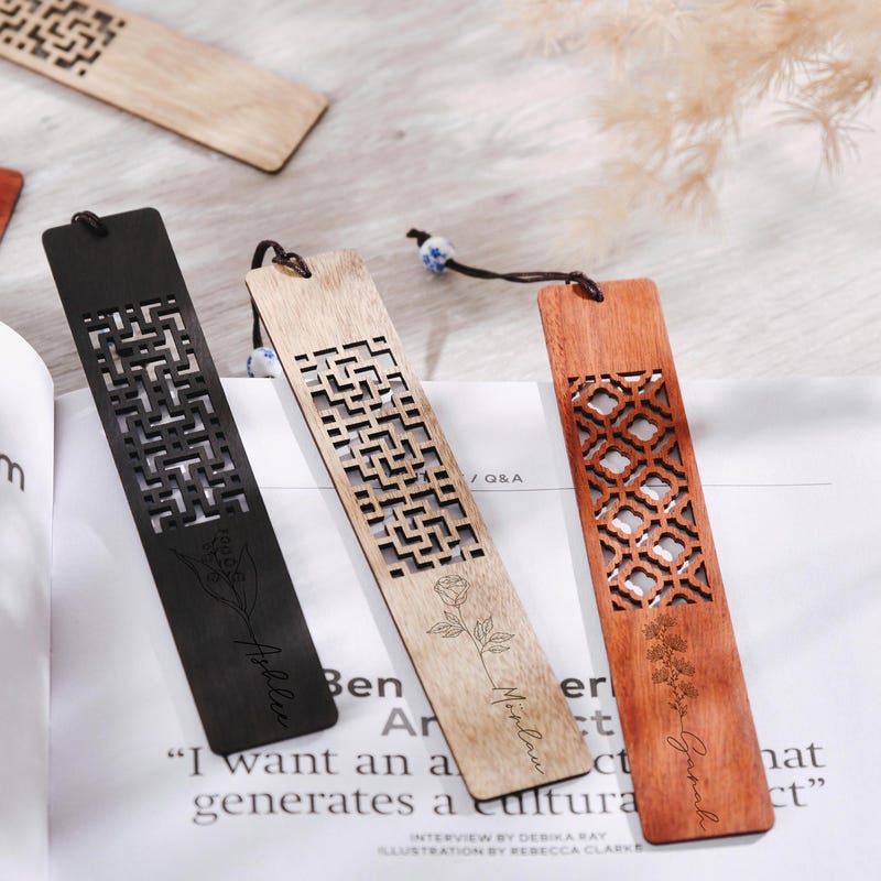 Wooden Bookmarks - Etsy