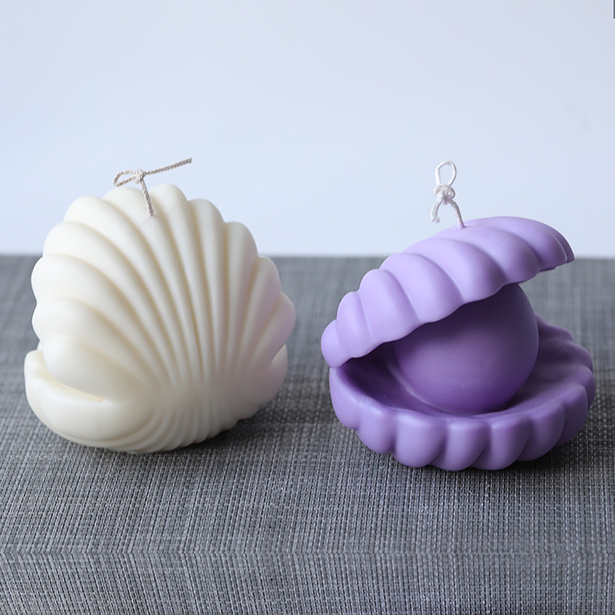 Seashell Candle Mold Pearl Candle Mold Silicone Mold for | Etsy