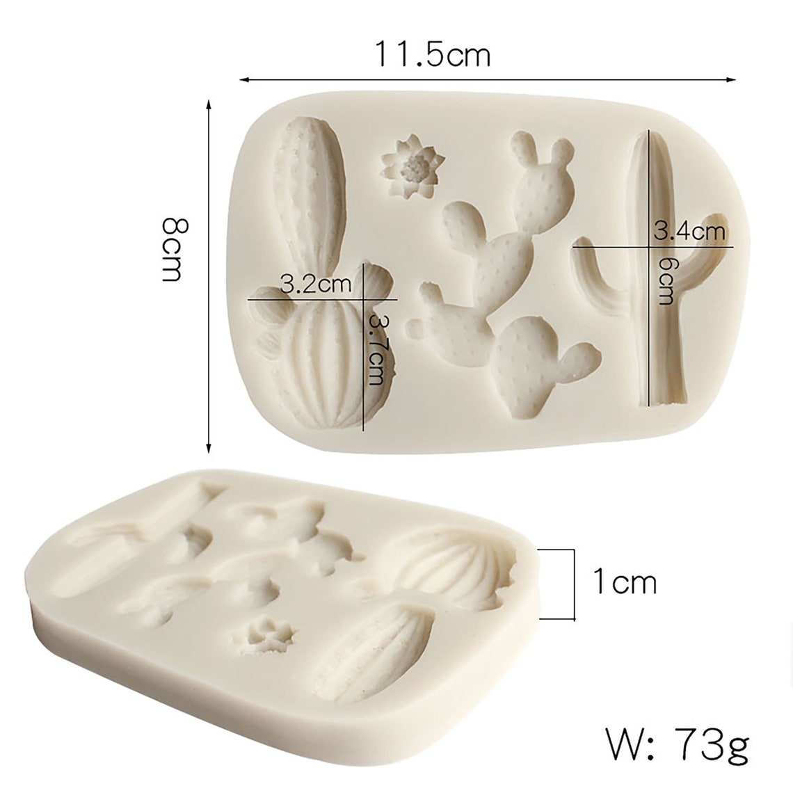 Cactus Silicone Mold Cactus Plant Silicone Mold DIY Fondant - Etsy