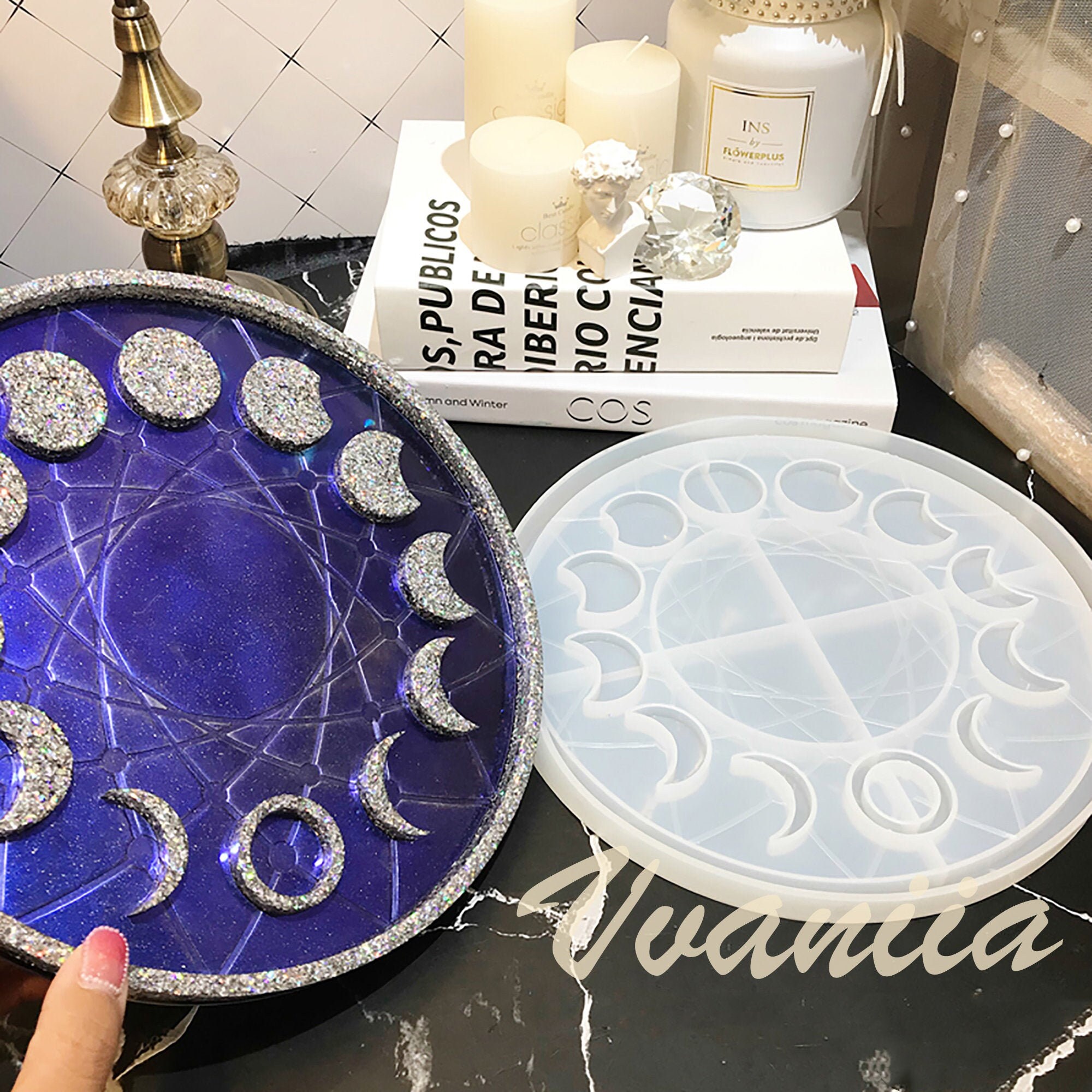 Moon Plate Resin Mold Moon Phase Resin Mold Lunar Eclipse - Etsy Australia