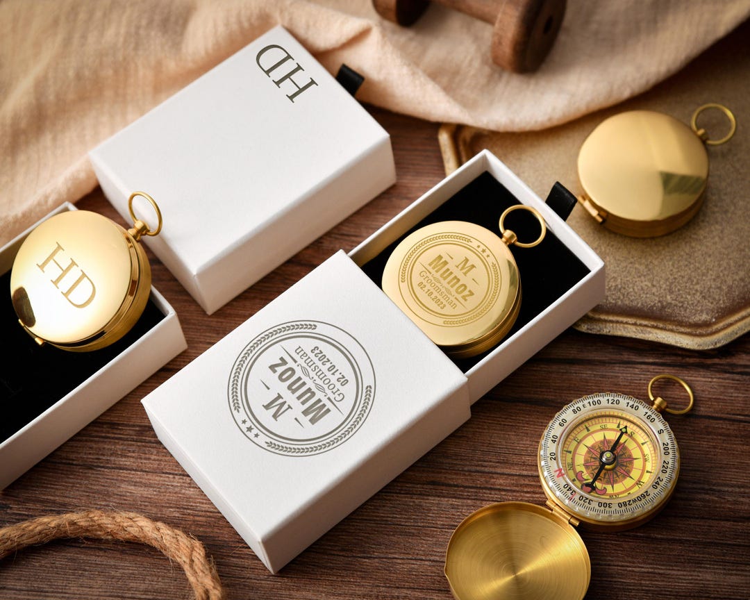 Personalized Engraved Compass, Best Man Gift, Wedding Gift, Birthday ...