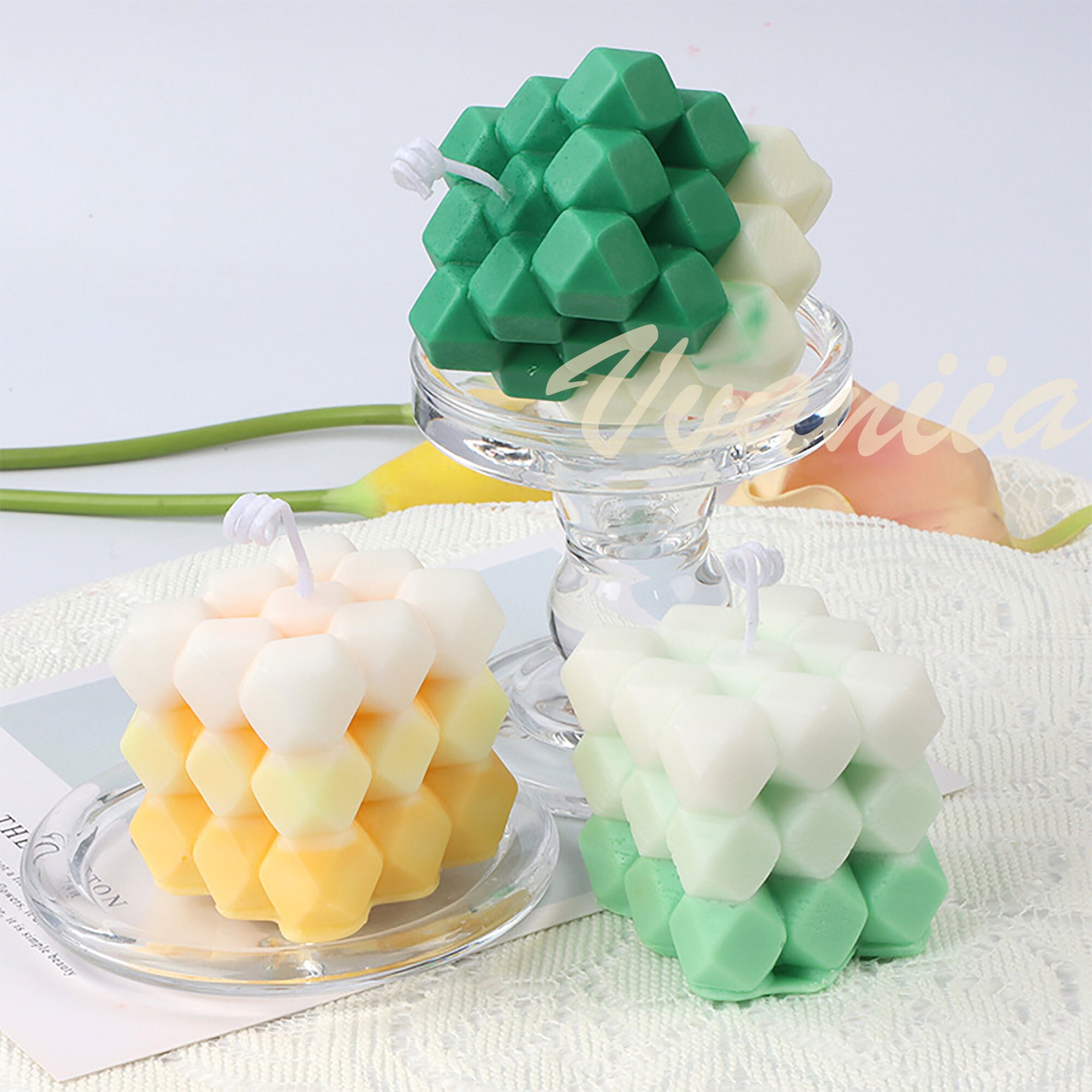 Bubble Candle Mold Bubble Cube Candle Mold Geometric Candle | Etsy