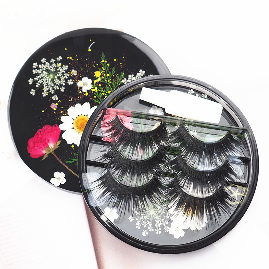 Round False Eyelash Box Resin Mold Eyelash Holder Mold With - Etsy