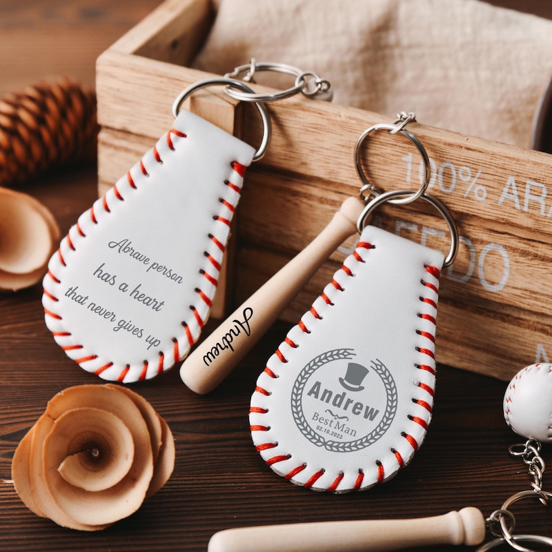 Baseball Keychain - Etsy