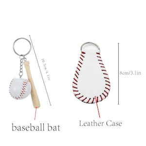 Personalized Leather Baseball Keychain, Groomsmen Mini Baseball ...