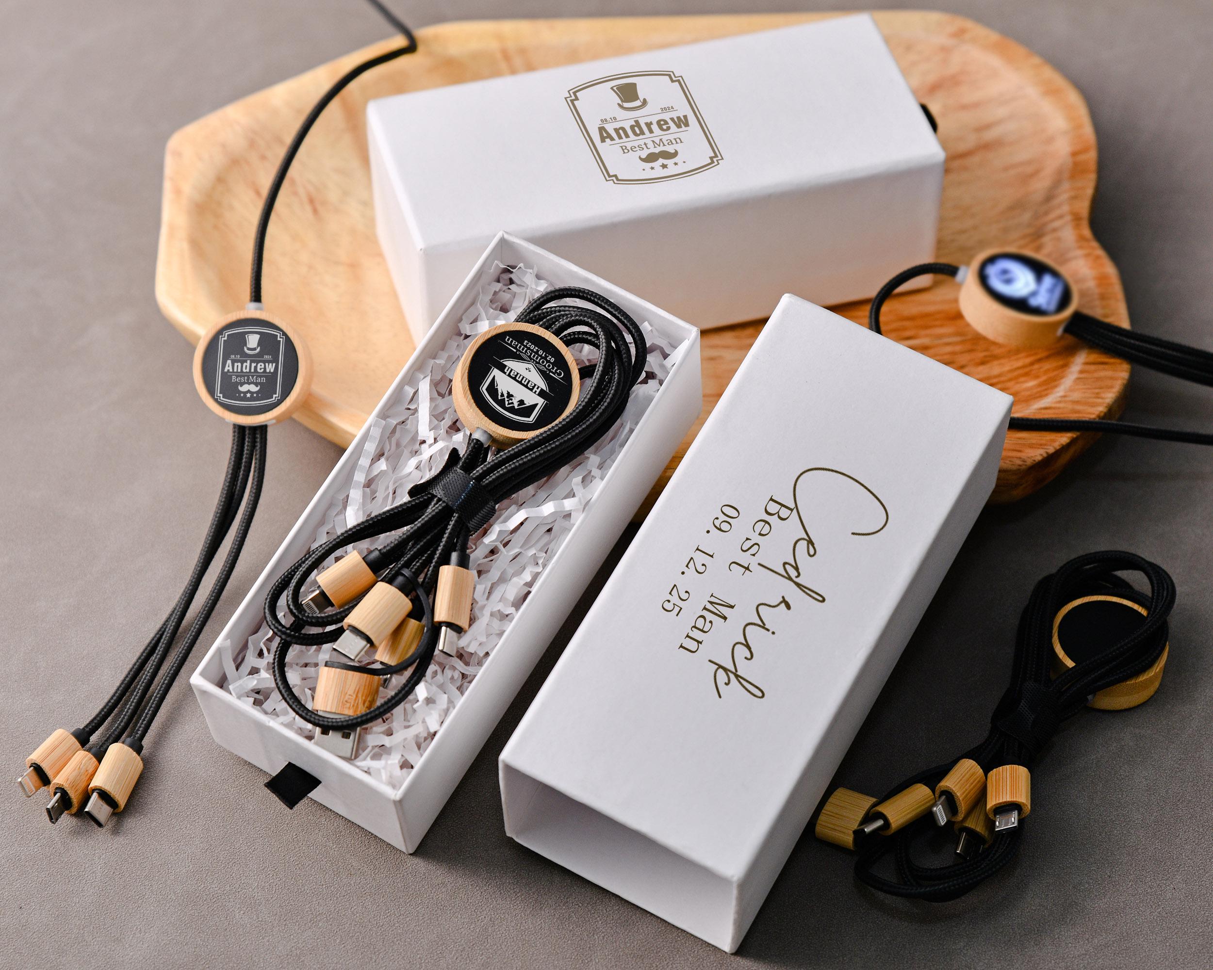 Personalized Multi-port Charging Cables, Custom Gifts for Groomsmen ...