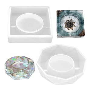 Two Styles Ashtray Silicone Mold Square Ashtray Resin Mold - Etsy