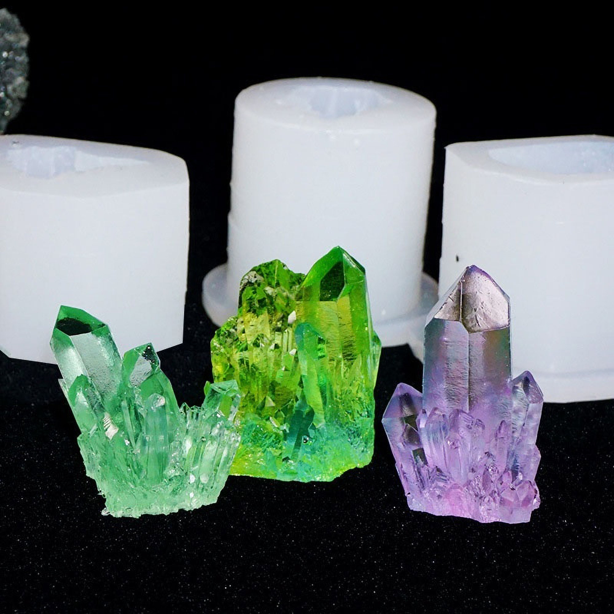 3D Crystal Cluster Stone Resin Mold Epoxy Ore Spar Silicone - Etsy