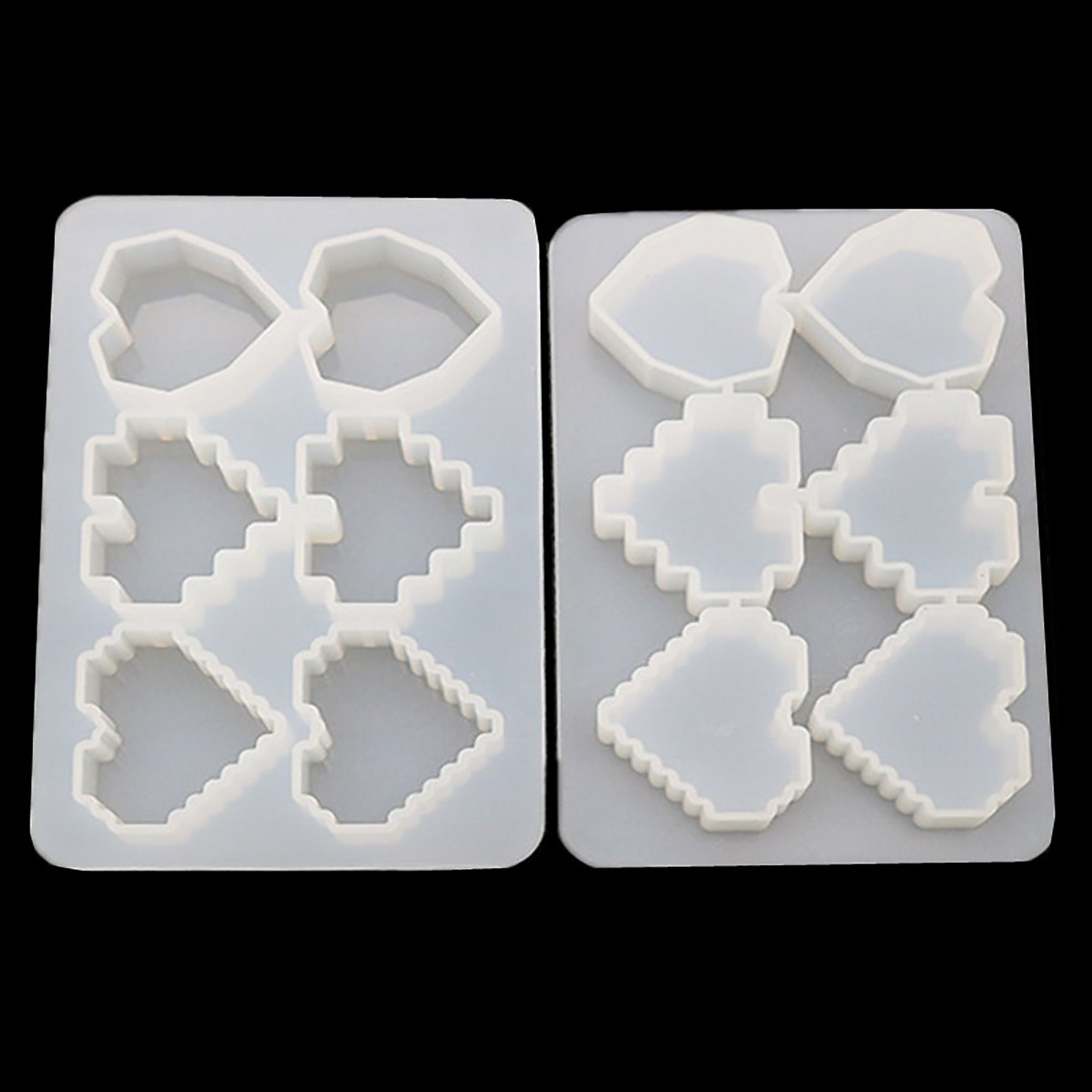 3D Geometric Heart Resin Mold 3D Resin Mold Heart Shape | Etsy