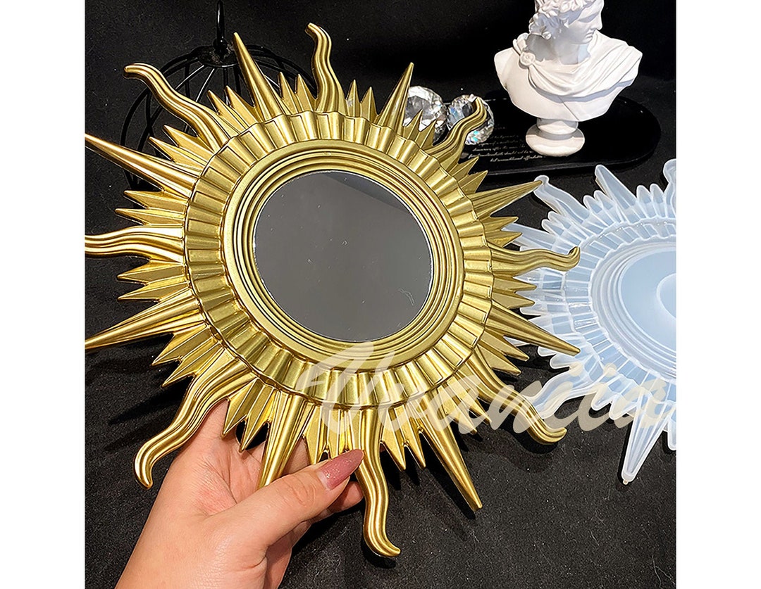 Mirror Mold, Sun Mirror Resin Mold, Round Mirror Silicone Mold, Sun ...