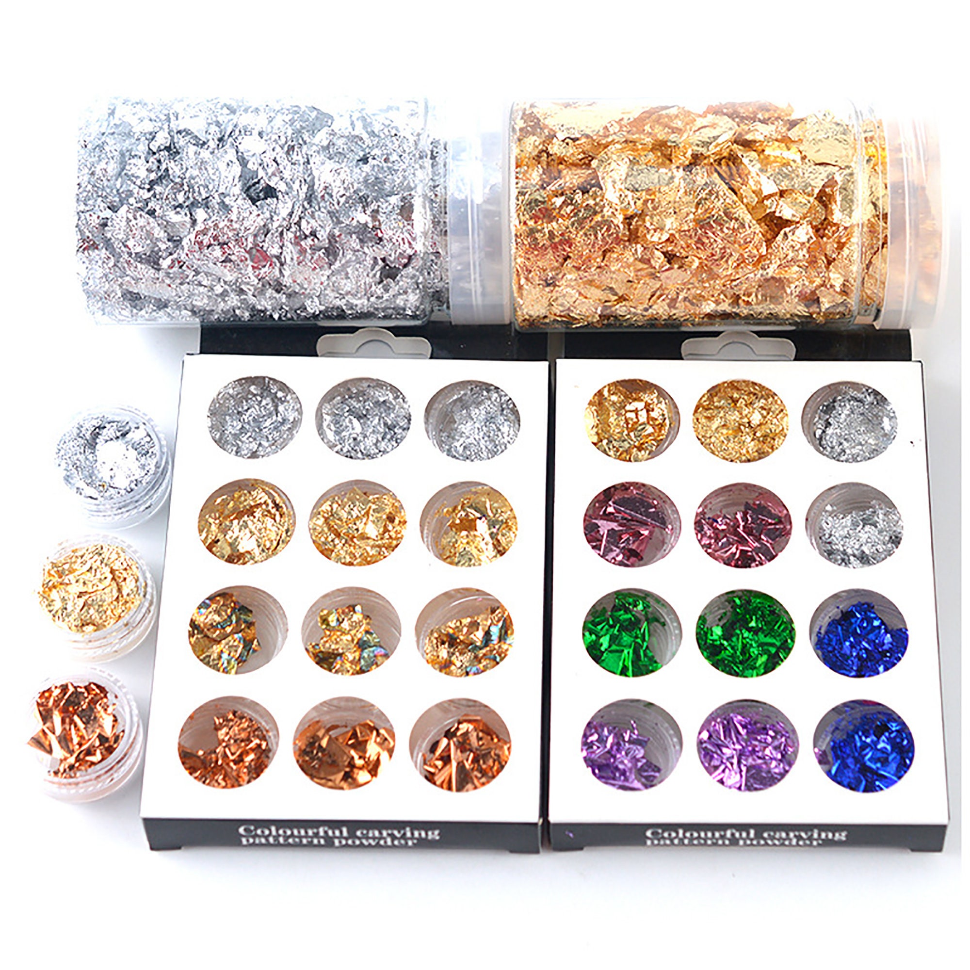 Gold Leaf Flakes Gold Foil Flakes for Resin Gold Silver Rose | Etsy