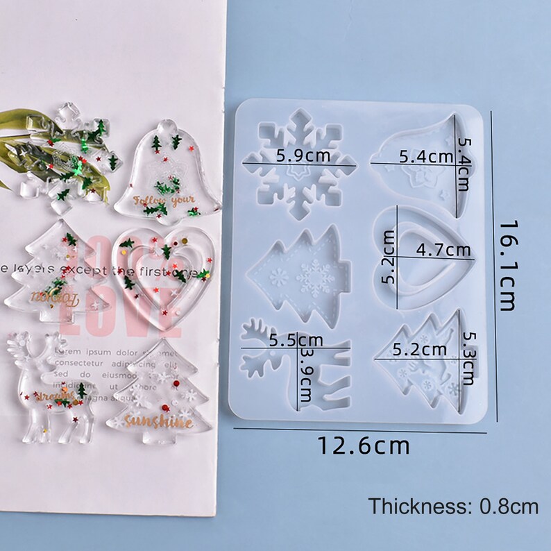 Christmas Style Decoration Mold Christmas Resin Mold Jewelry - Etsy