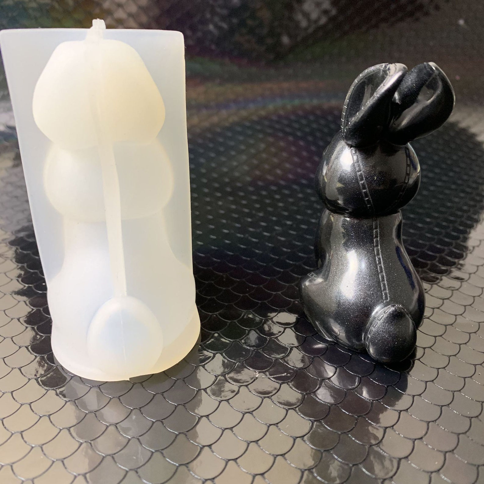 Rabbit Silicone Mold 3D Animal Resin Mold DIY Desktop | Etsy