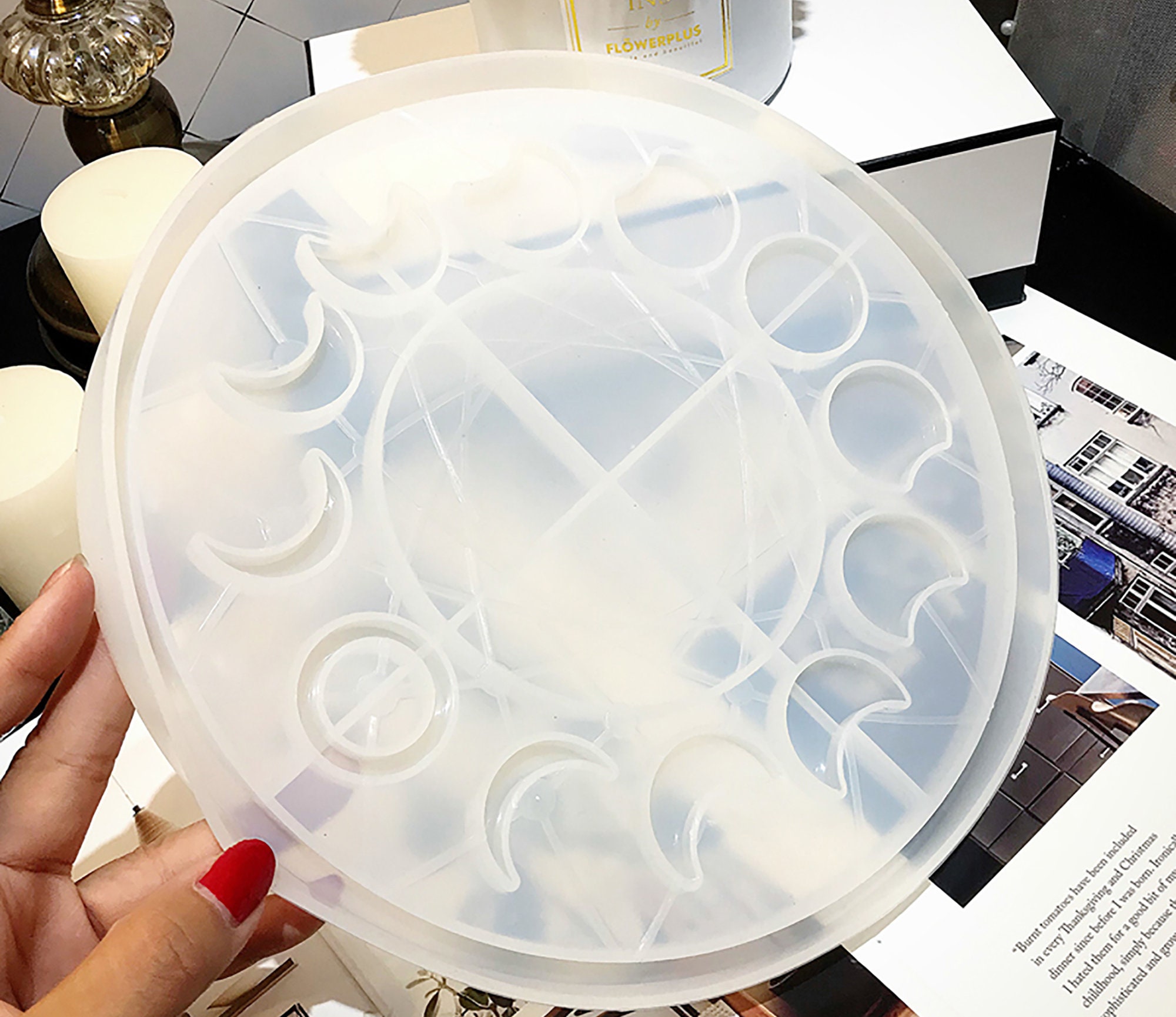Moon Plate Resin Mold Moon Phase Resin Mold Lunar Eclipse | Etsy