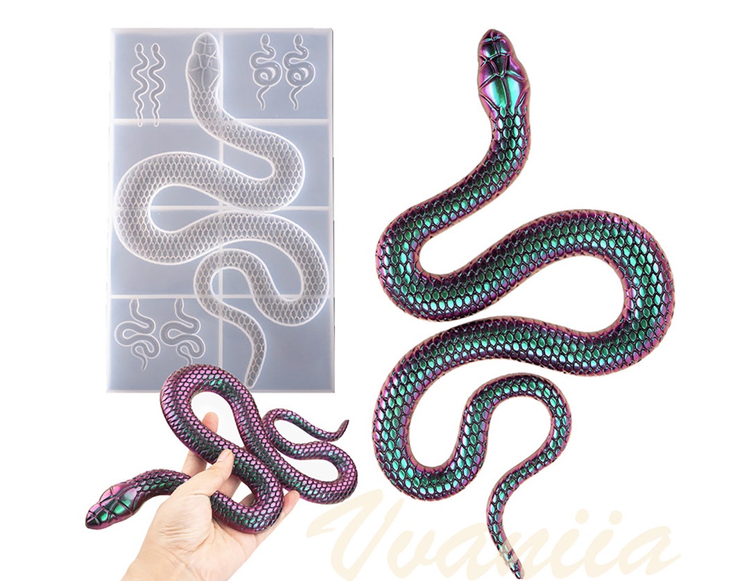 Snake Mold, Large Snake Resin Mold, Snake Earring Pendant Silicone Mold ...