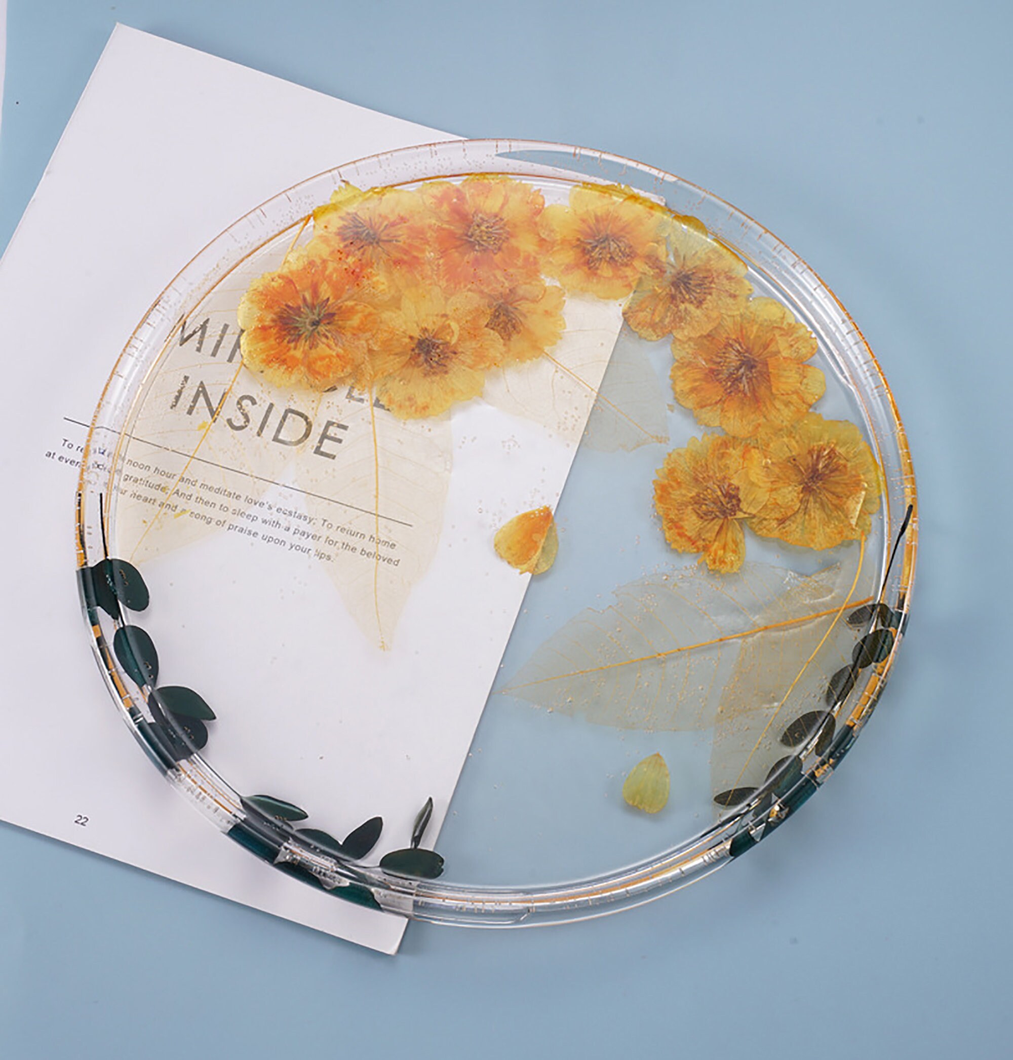 Large Round Dish Resin Mold Large Table Tray Resin Silicone - Etsy UK