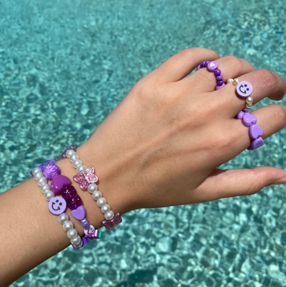 Hand Beaded Bracelets and Rings - Etsy