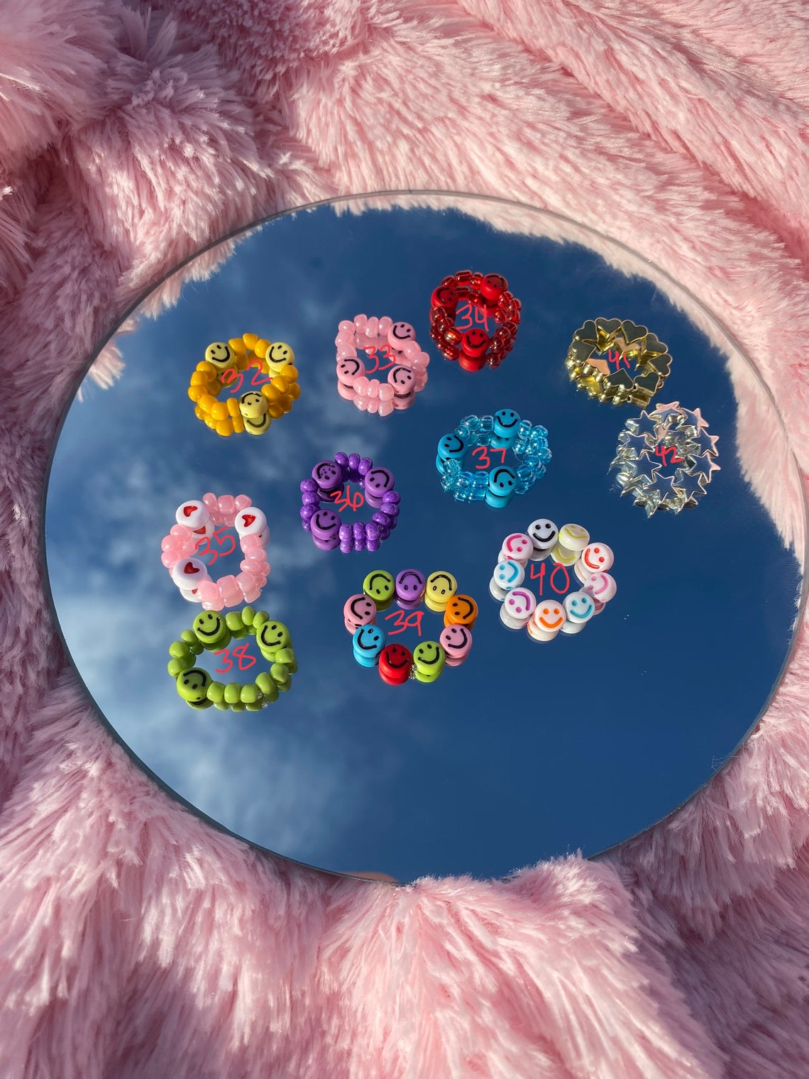 Handmade Y2k Beaded Rings | Etsy