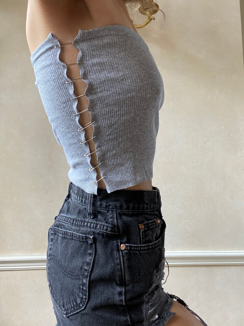 Reworked Safety Pin Tube Top - Etsy