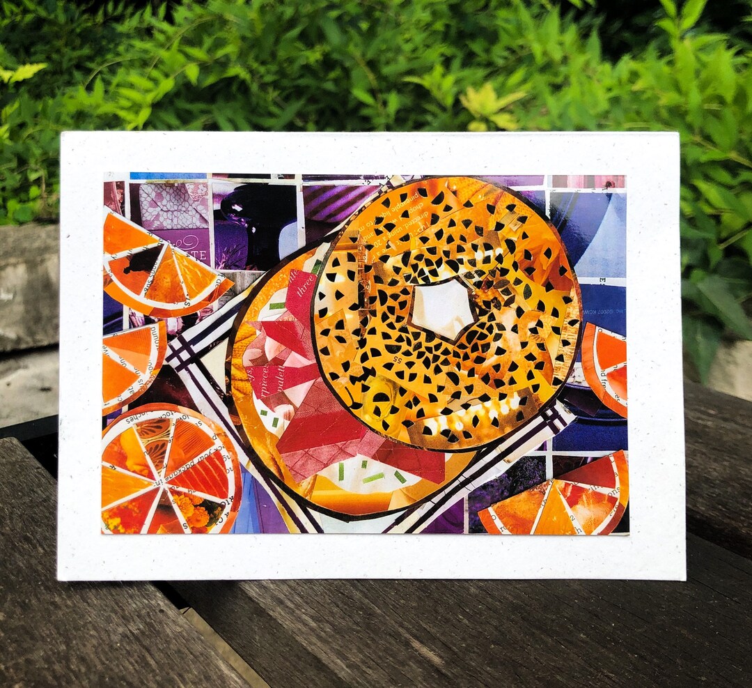 Bagel - Single Greeting Card Blank Inside Folded A7 All Occasions ...