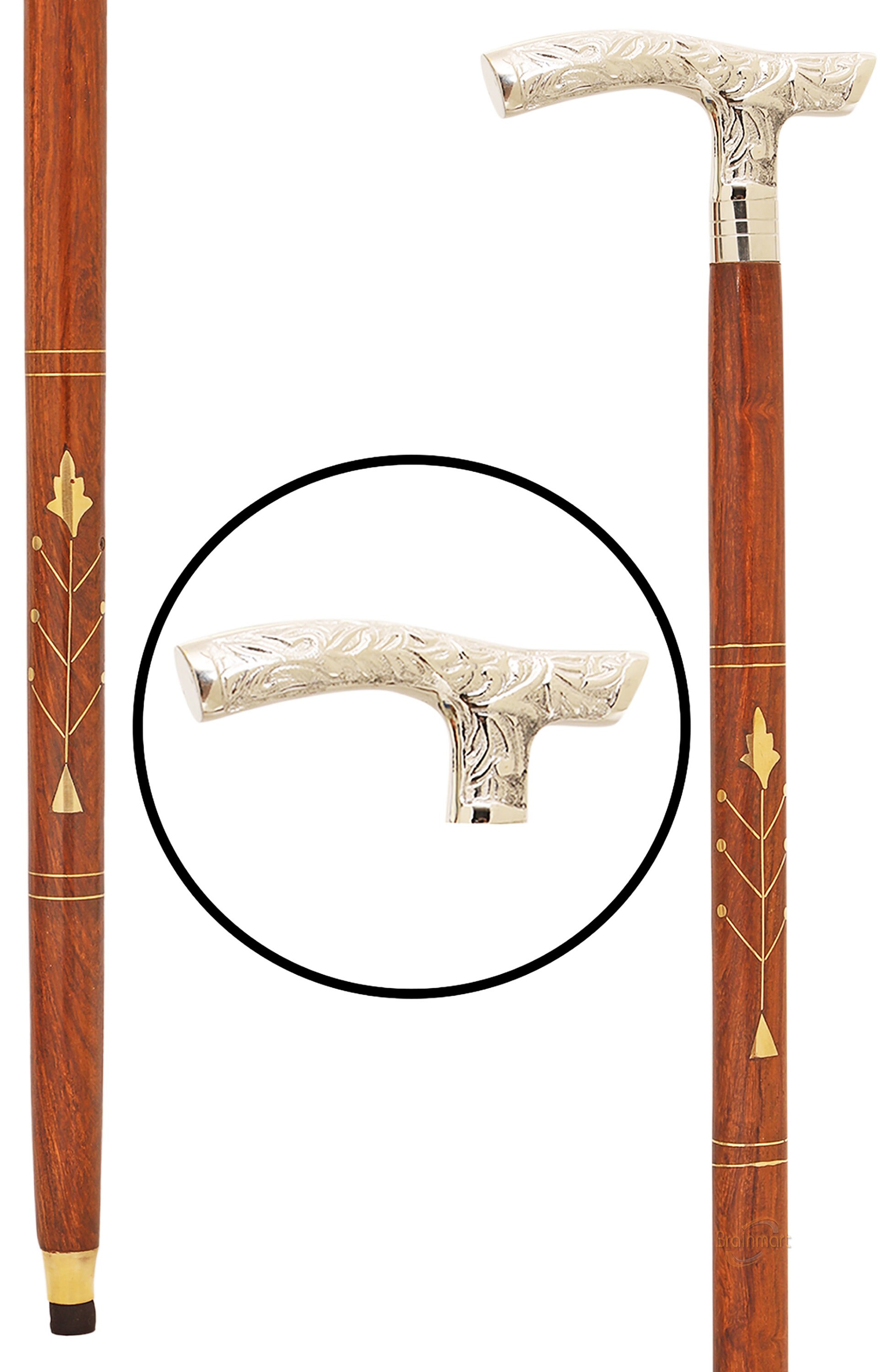 Premium Deluxe Wooden Walking Cane With Solid Beautiful Brass - Etsy
