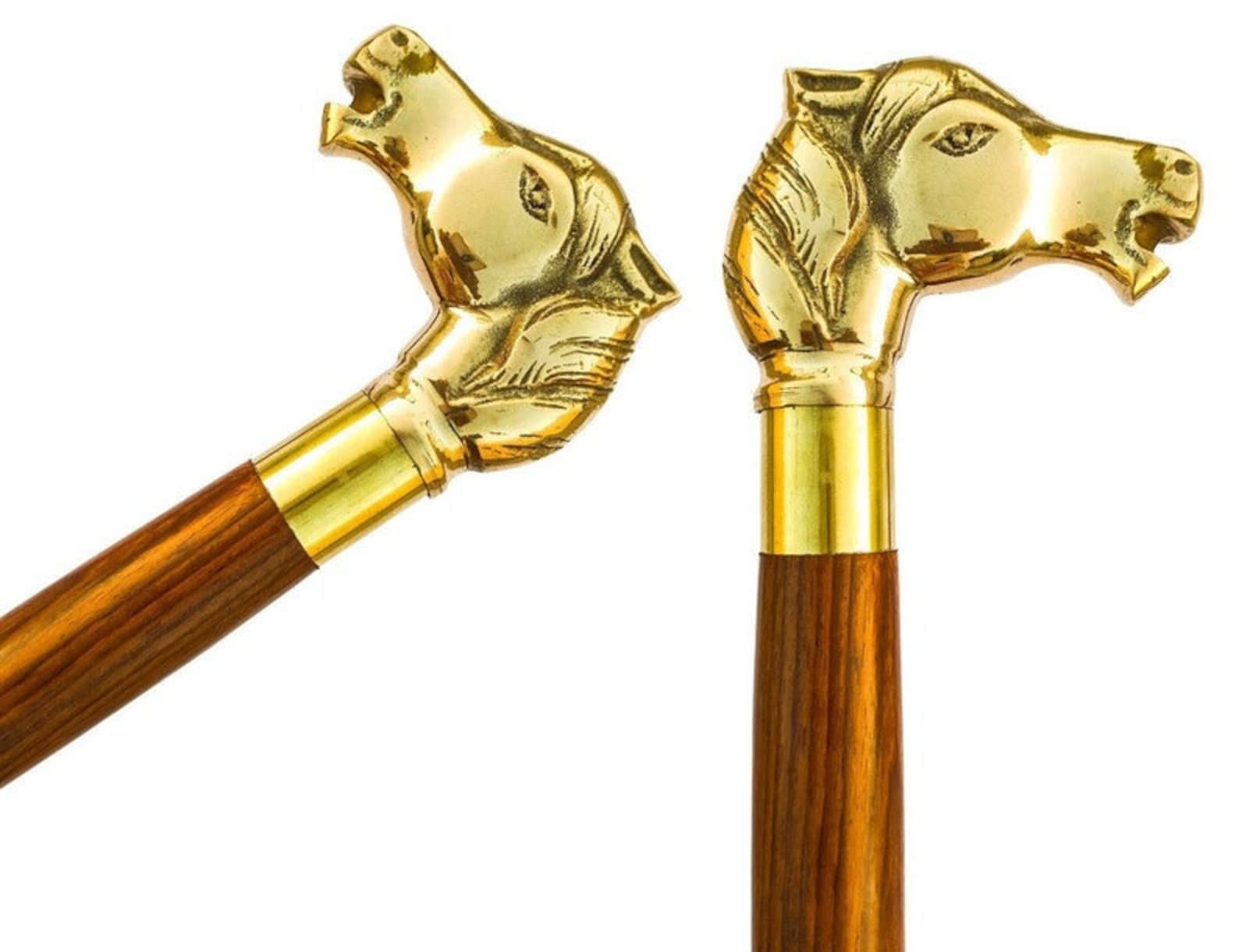 Premium Handmade Wooden Walking Cane With Solid Beautiful | Etsy