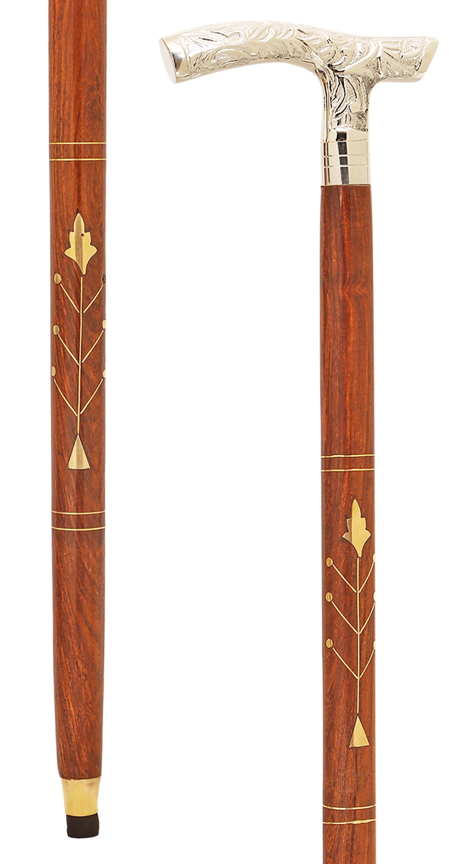 Premium Deluxe Wooden Walking Cane With Solid Beautiful Brass - Etsy