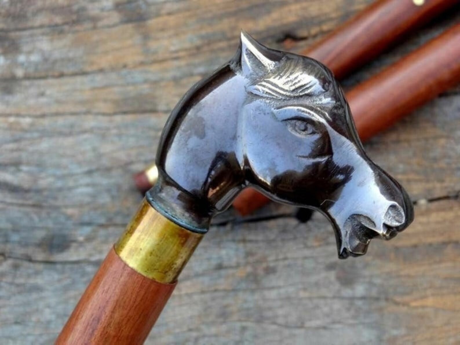 Premium Handmade Wooden Walking Cane With Solid Beautiful | Etsy