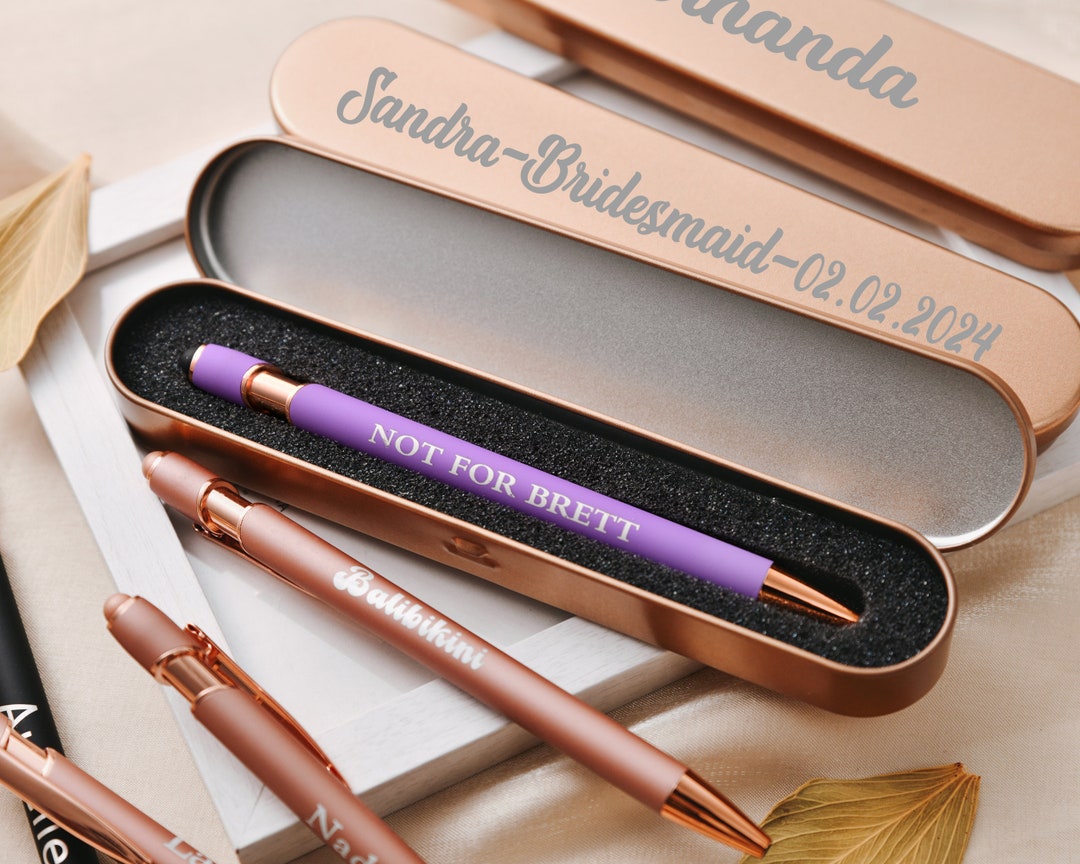 Personalised Gift Pens for Women,fancy Custom Pen,luxurious Soft Touch Rose Gold Pen,bridesmaid ...