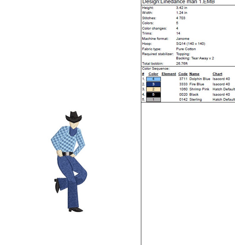 Line Dance Couple- Embroidery Design - Etsy