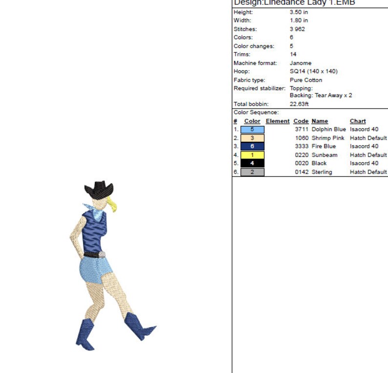 Line Dance Couple- Embroidery Design - Etsy