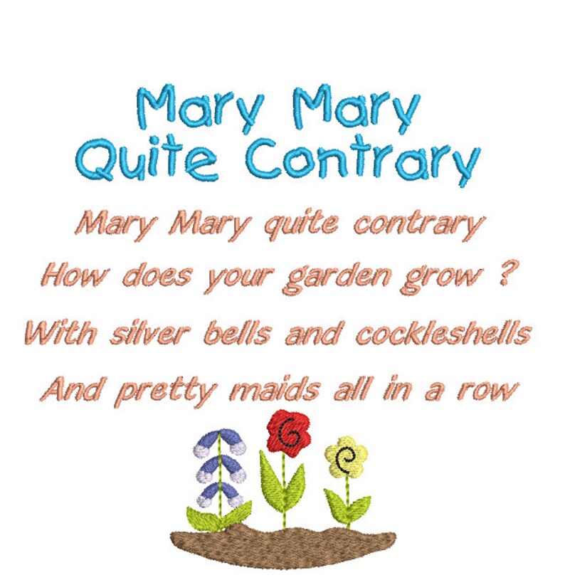 Nursery Rhymes Book Pages – Mary Mary Quite Contrary - Etsy