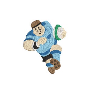 Sports Rugby Player Machine Embroidery Design - Etsy