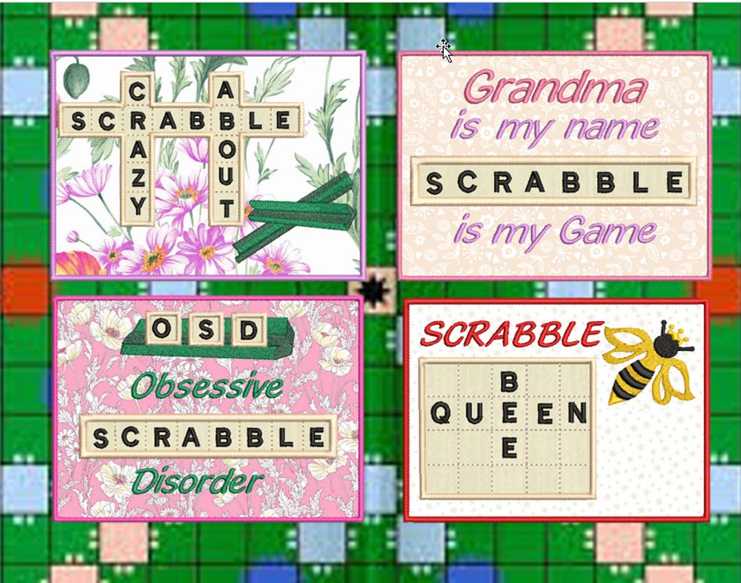 Scrabble Set of Four – ITH Applique Mug Rugs - Etsy