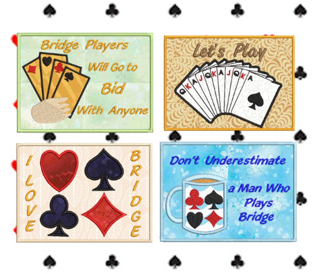 Bridge Set of Four – ITH Applique Mug Rugs - Etsy