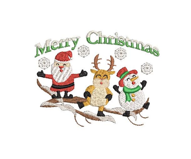 Hanging Out at Christmas - 4x4 Machine Embroidery Design - Etsy