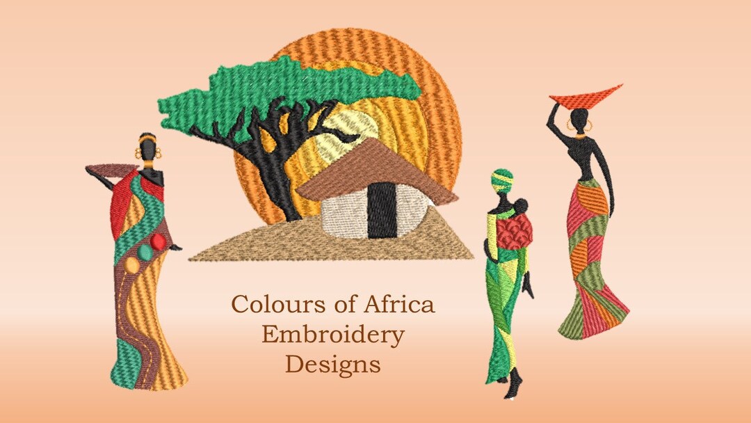 Colours of Africa - Set of 4 African Inspired Designs - Etsy