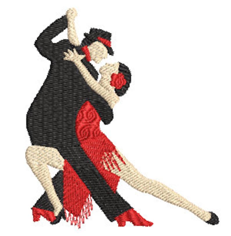 Tango Dance Couple Embroidery Design | Etsy