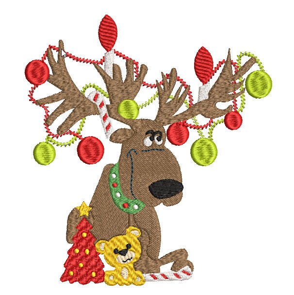 It es Christmas Rentier 5x7 Stickdatei - Etsy.de