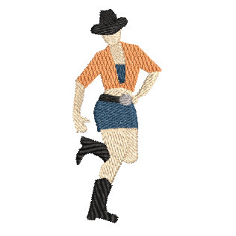 Line Dancing Couple Embroidery Design - Etsy