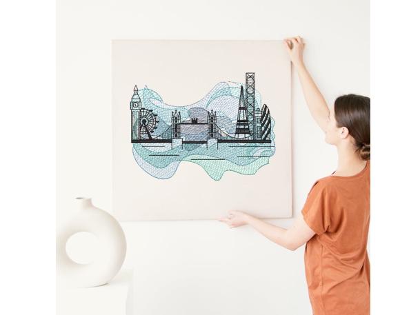 London Skyline - Machine Embroidery Design - Etsy