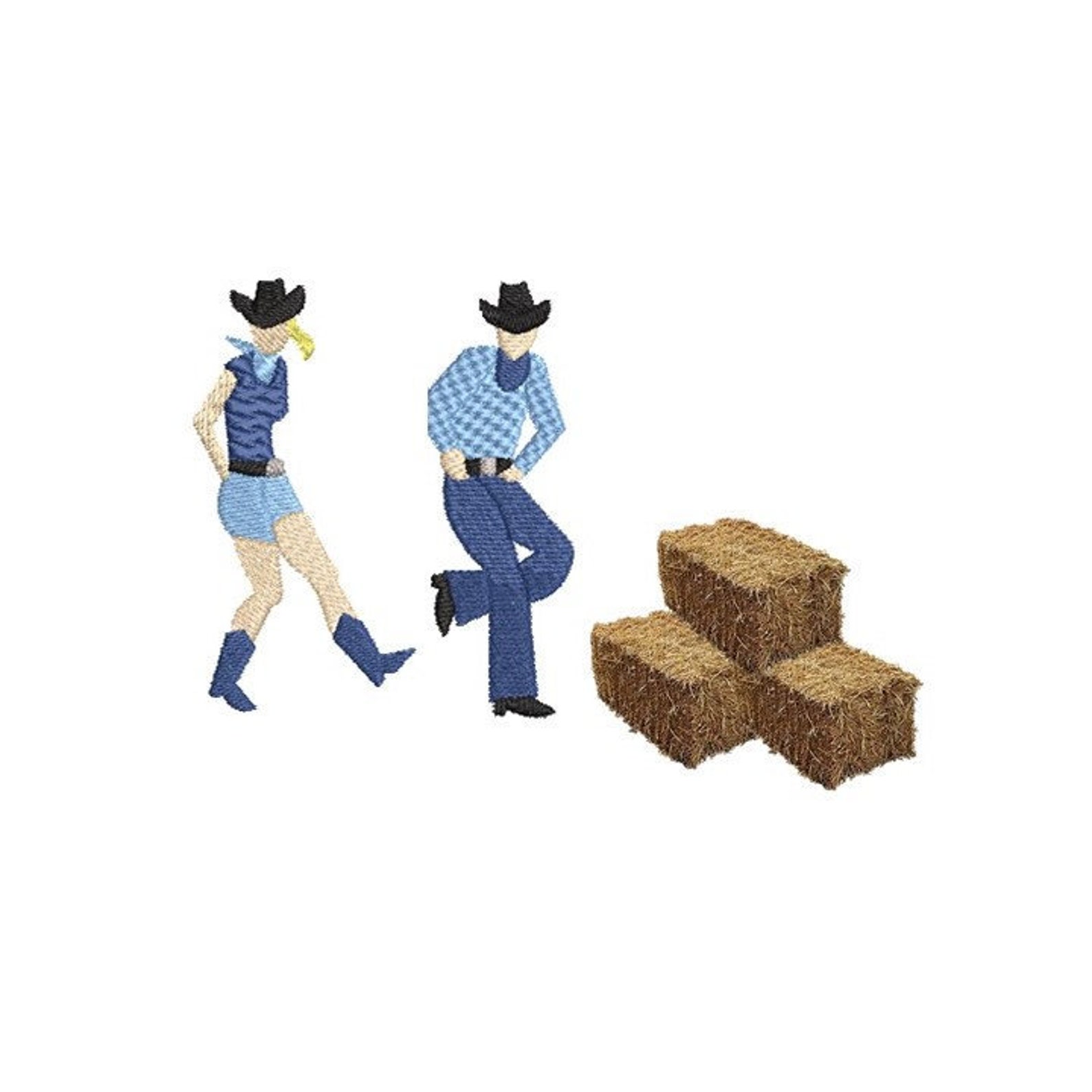 Line Dance Couple- Embroidery Design - Etsy