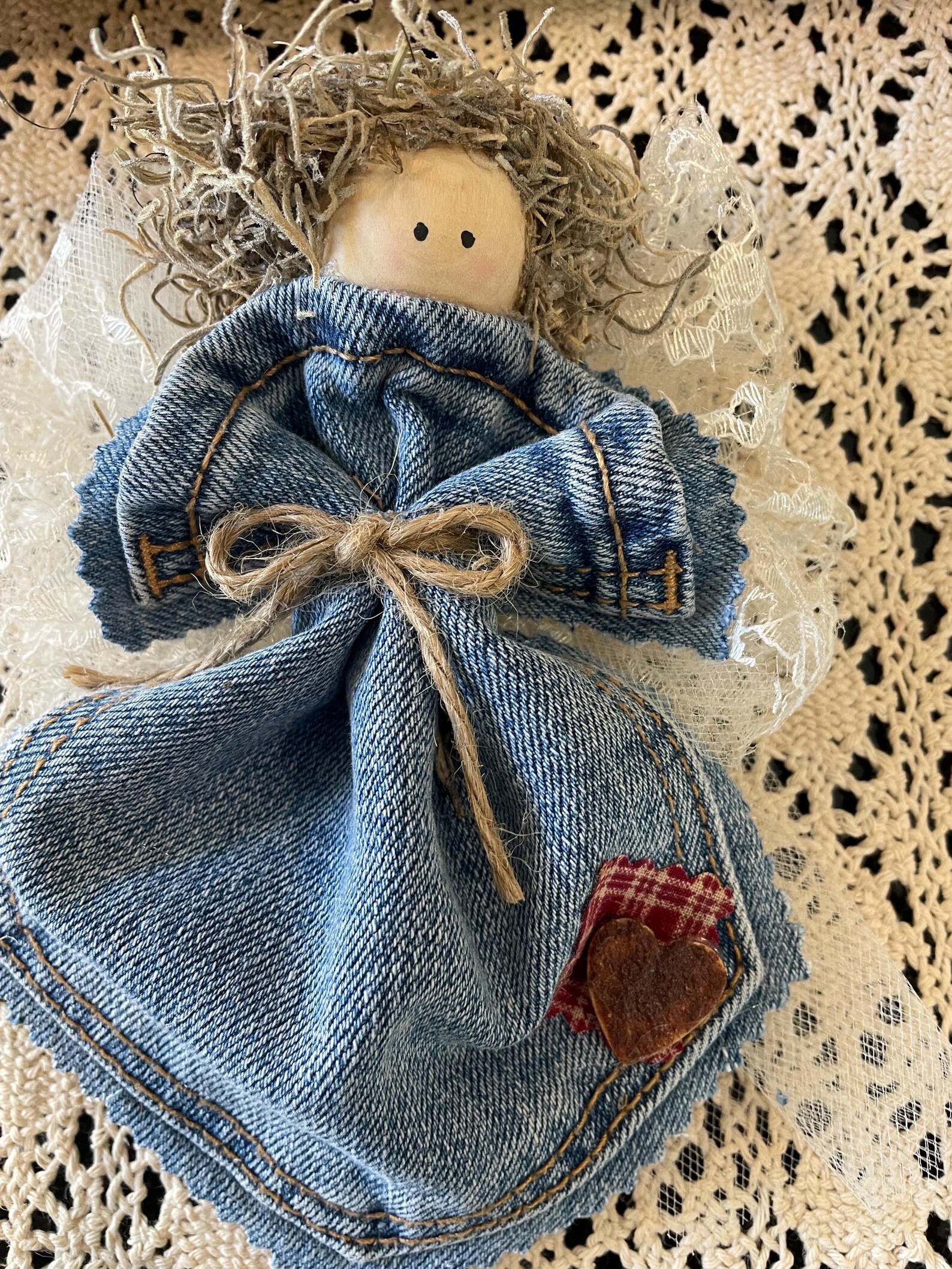 Denim Pocket Angel - Etsy