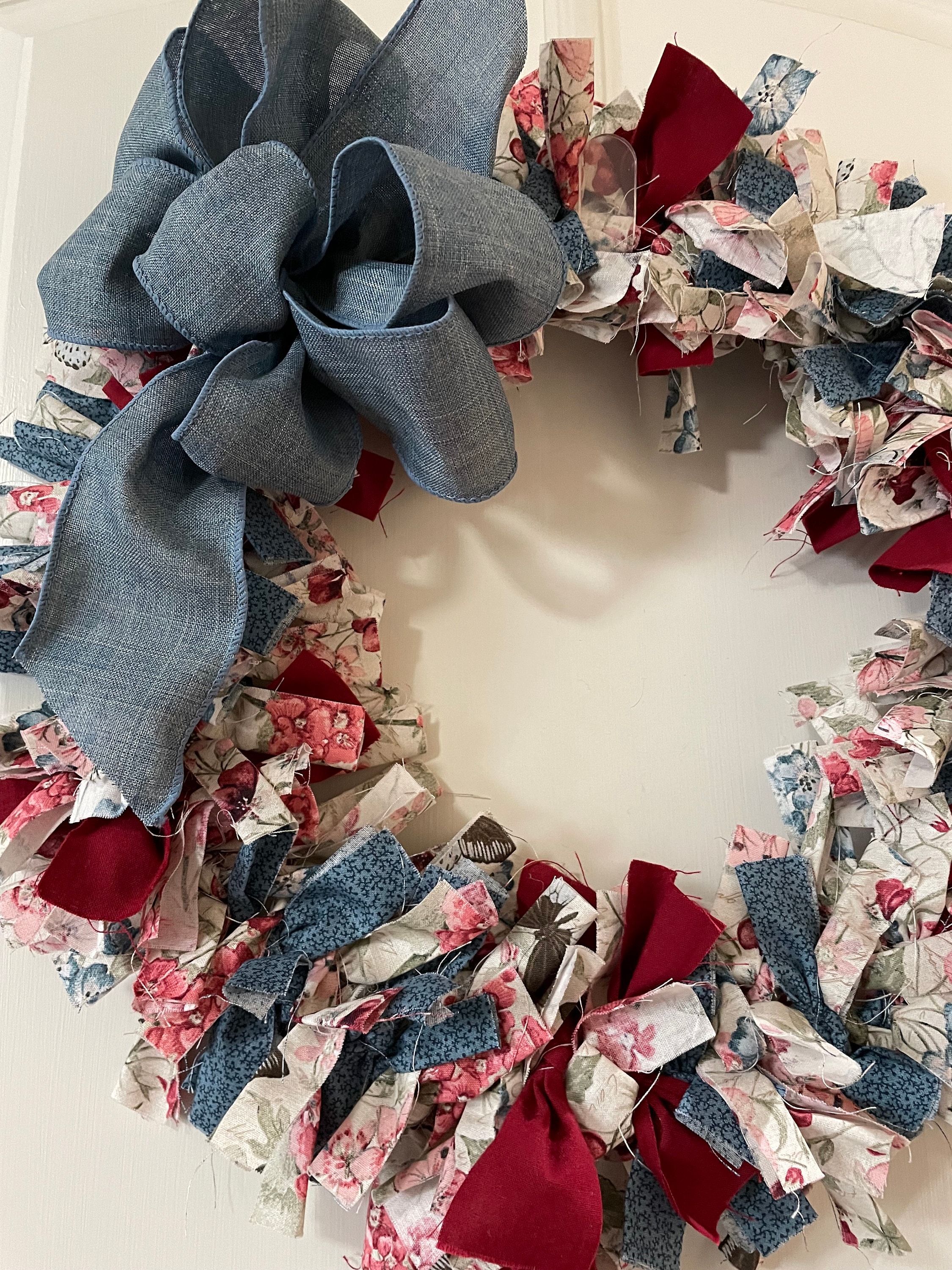 Floral Rag Wreath - Etsy